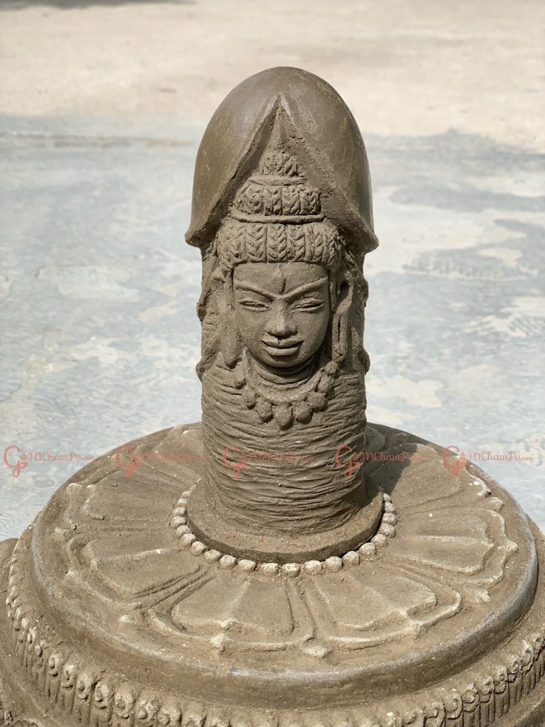 Linga yoni, mukhalinga gốm chăm size 30cm